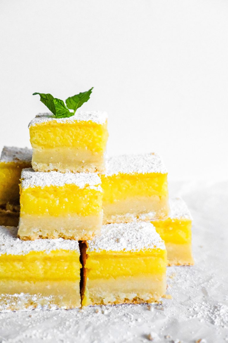 Yuzu Bars with Shortbread Crust - One Happy Bite