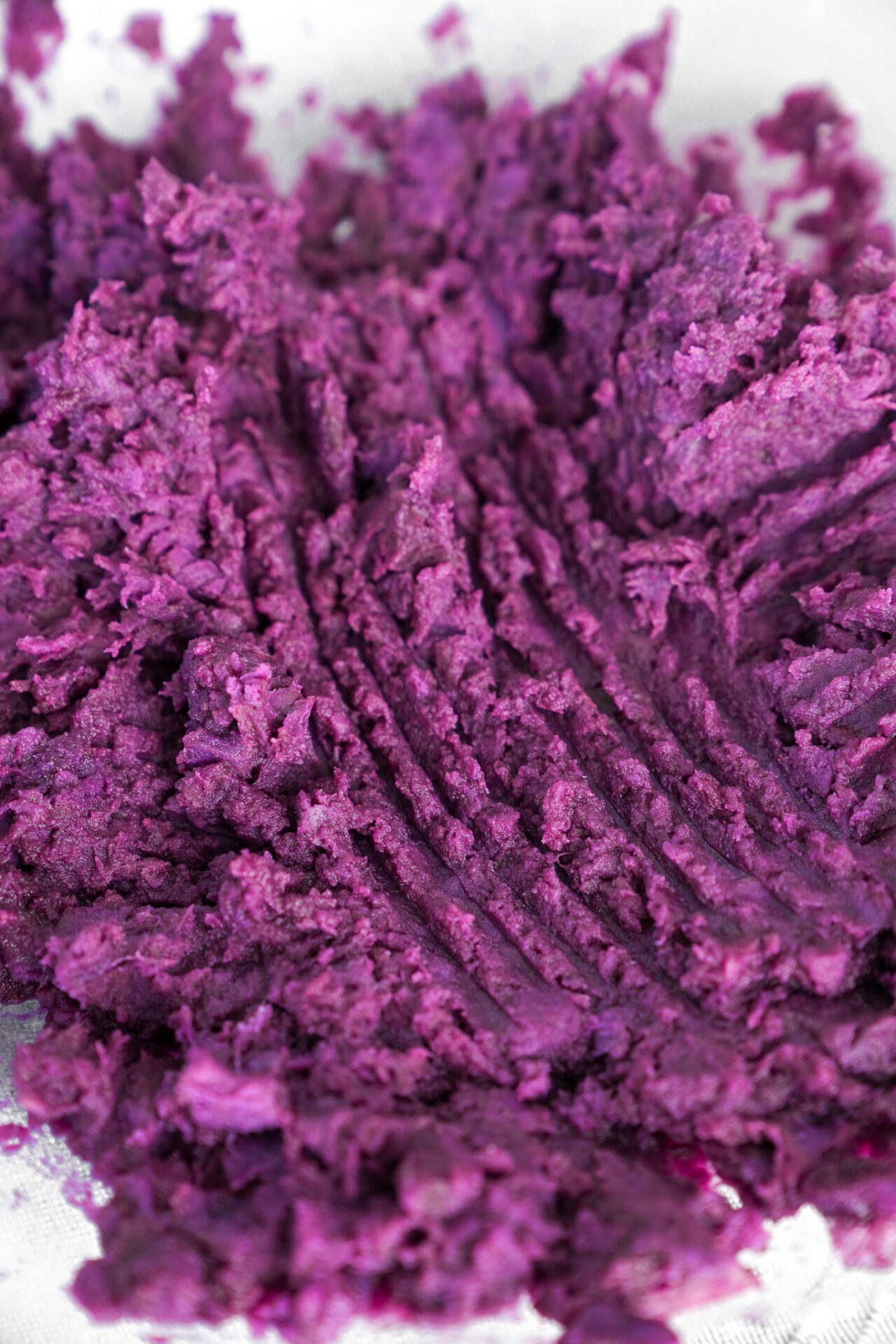 Fried Purple Sweet Potato Mochi Balls - One Happy Bite