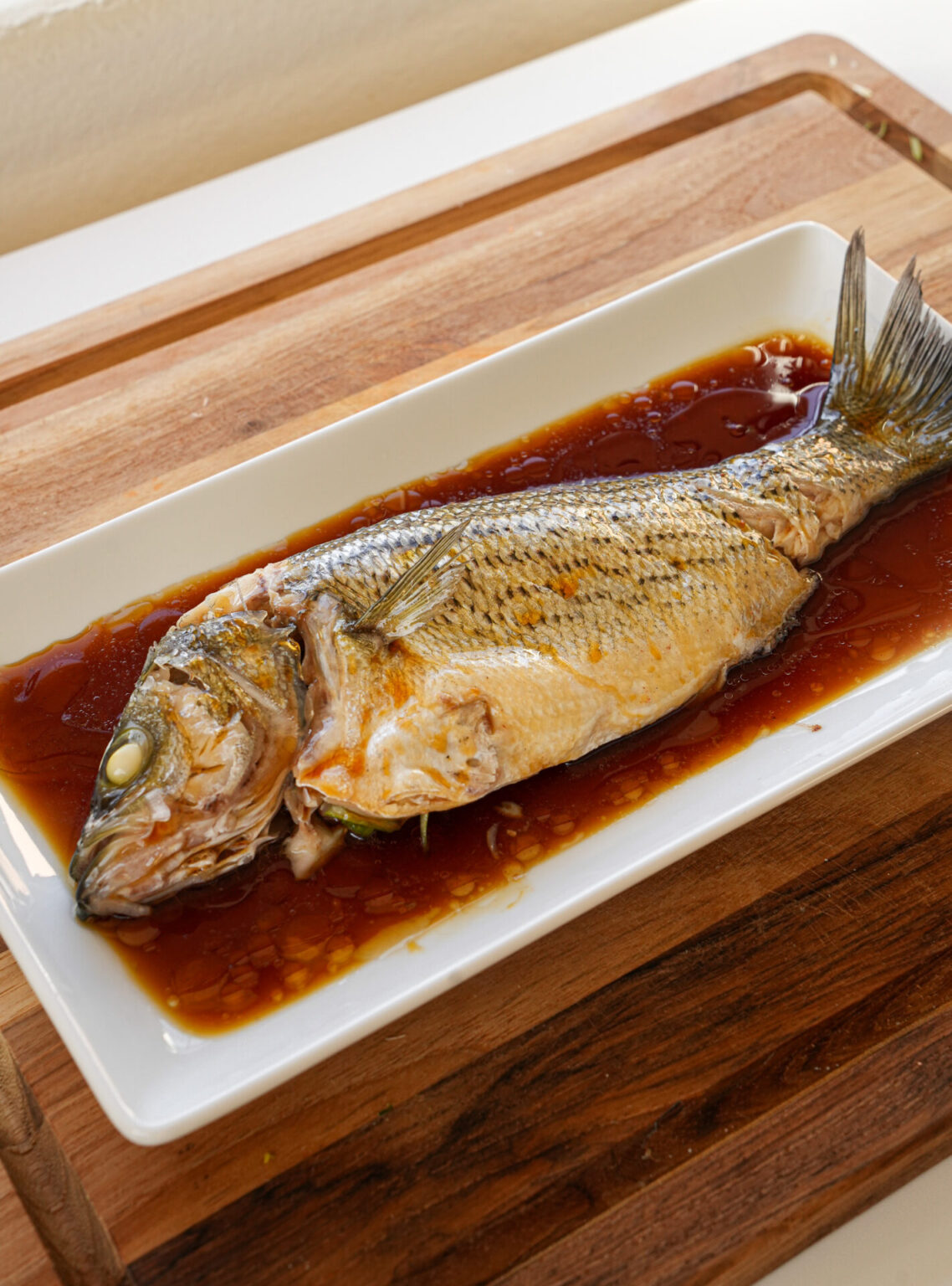 Chinese Steamed Whole Fish - One Happy Bite