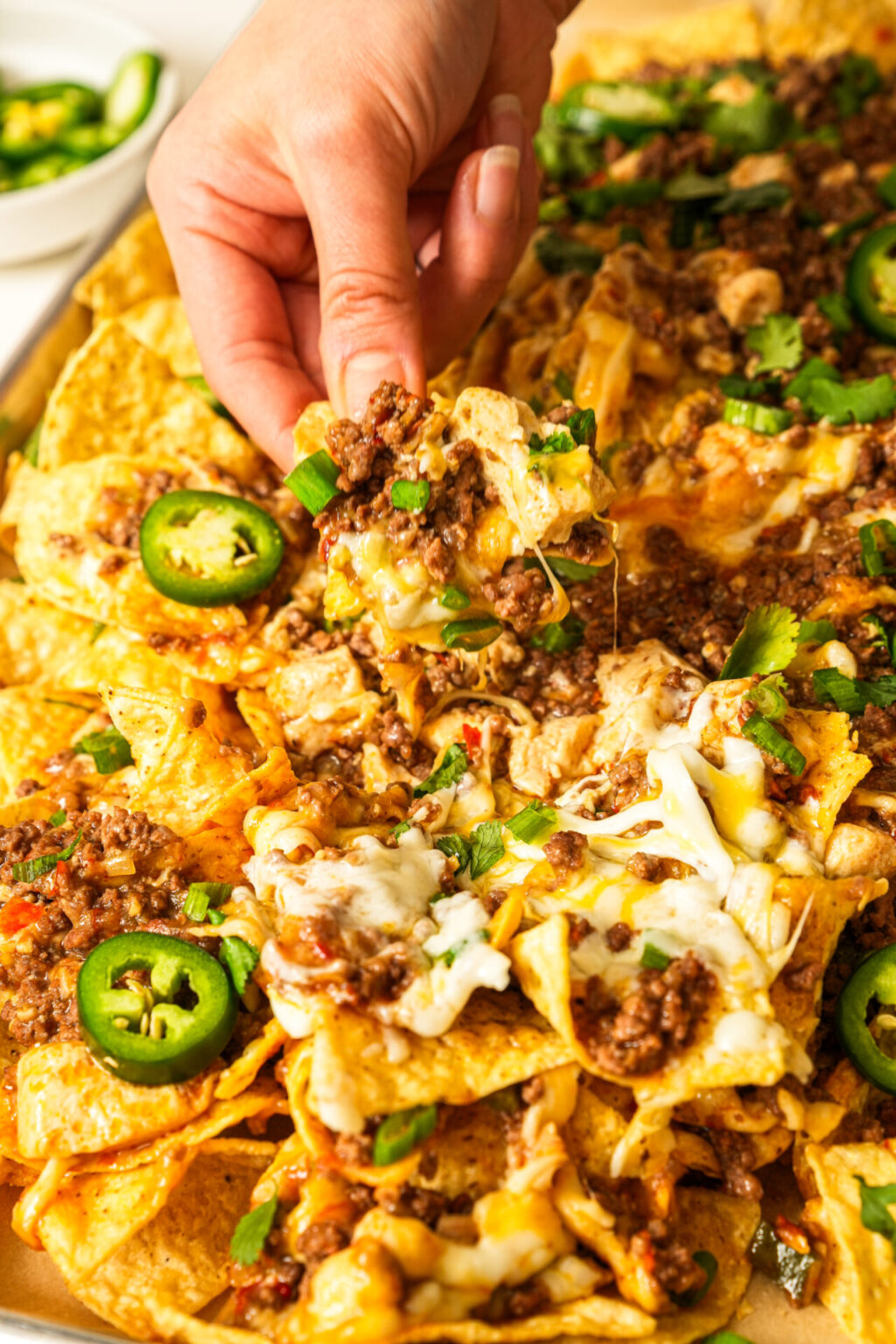 Mapo Tofu No Bake Nachos Recipe - One Happy Bite