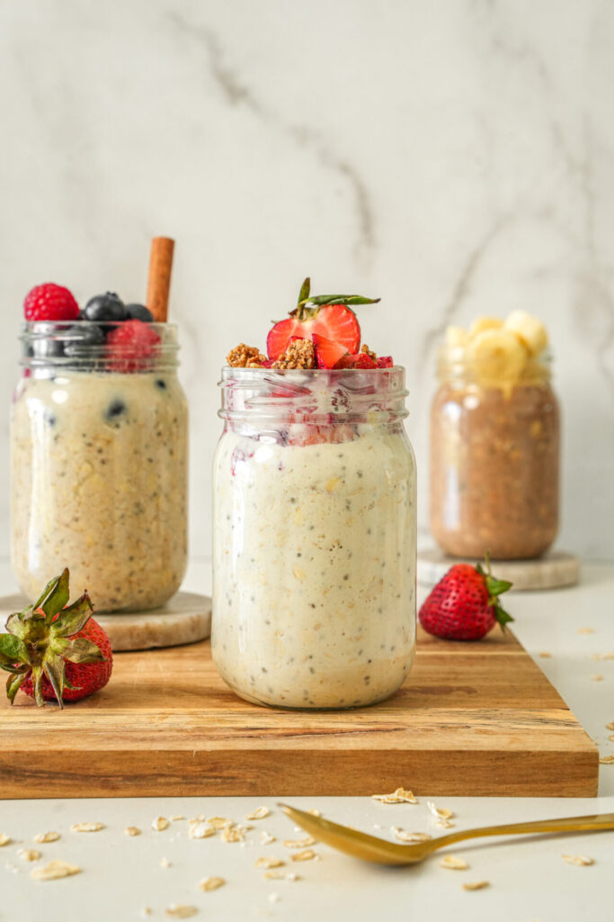 5 Minute High Protein Overnight Oats Recipe - One Happy Bite