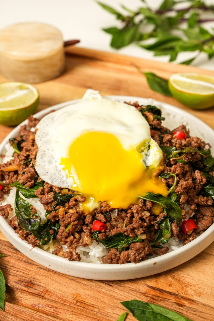 Thai Basil Beef Stir Fry Recipe (Pad Kra Pao) - One Happy Bite