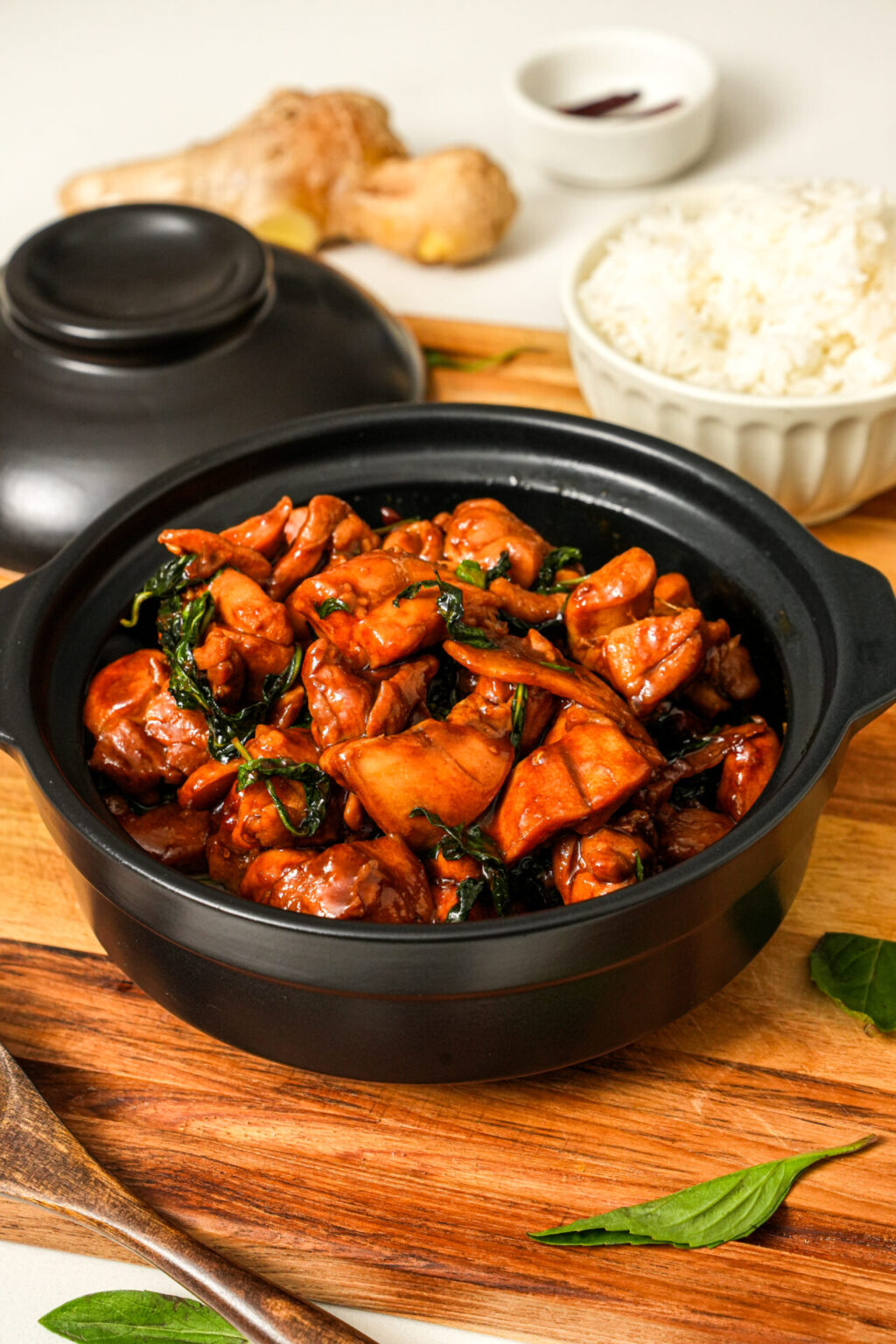 Taiwanese Three Cup Chicken (San Bei Ji) - Easy Recipe - One Happy Bite