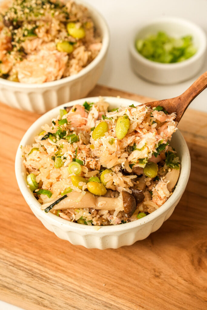 Garlic Butter Salmon Rice Bowls (Rice Cooker Recipe) - One Happy Bite