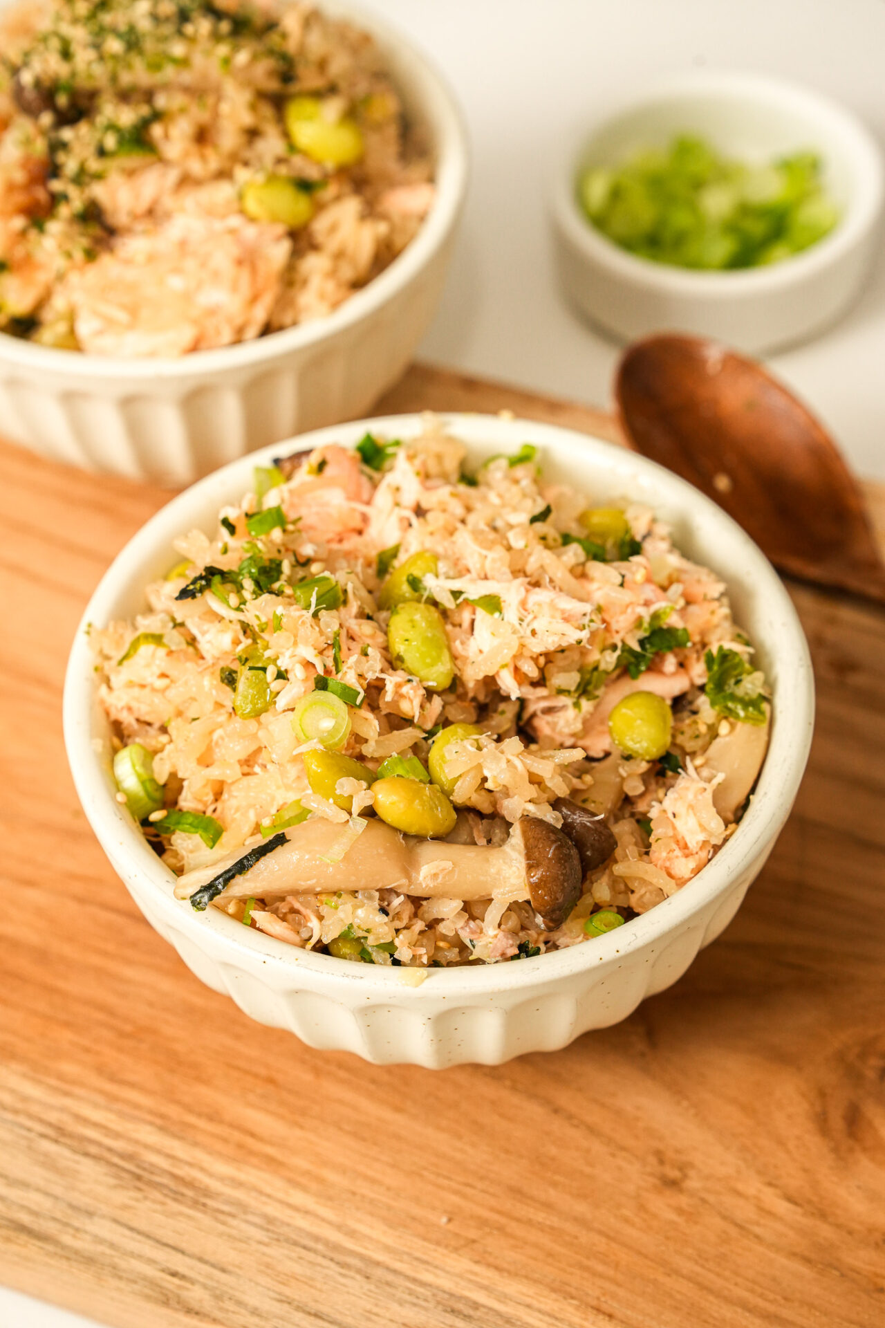 Garlic Butter Salmon Rice Bowls (Rice Cooker Recipe) - One Happy Bite